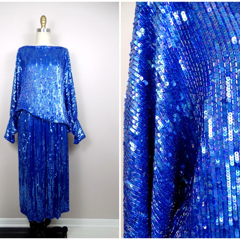 Royal Blue Sequin Dresses - Etsy