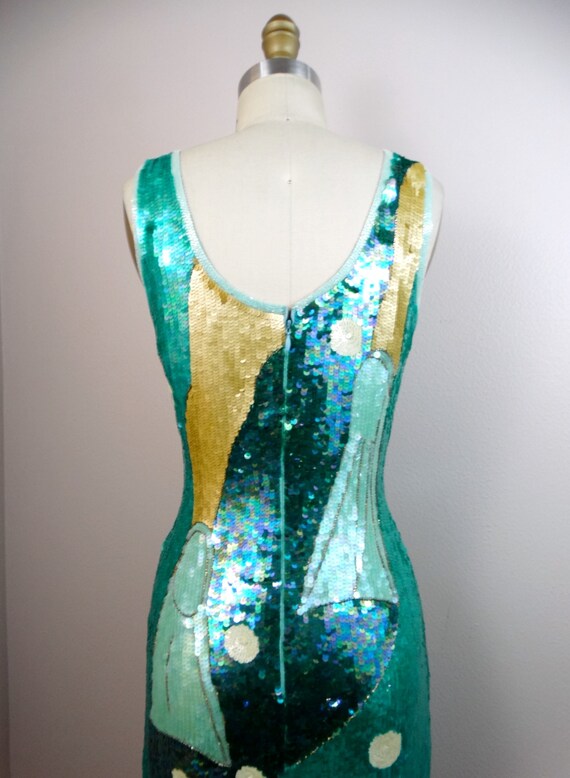 RARE Treasure Sequined Dress / POP ART Jewel Embellis… - Gem