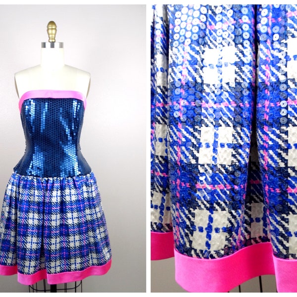 Plaid Strapless Dress - Etsy