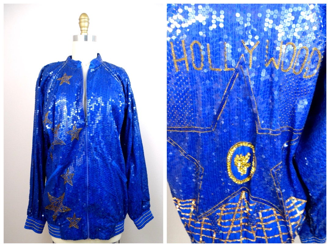 HOLLYWOOD STAR Sequin Jacket // the Stars Sequined Bomber Jacket ...