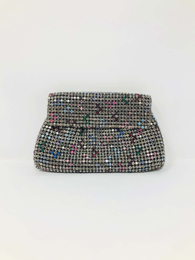 VTG Crystal Encrusted Evening Clutch // Rhinestone Embellished Purse ...