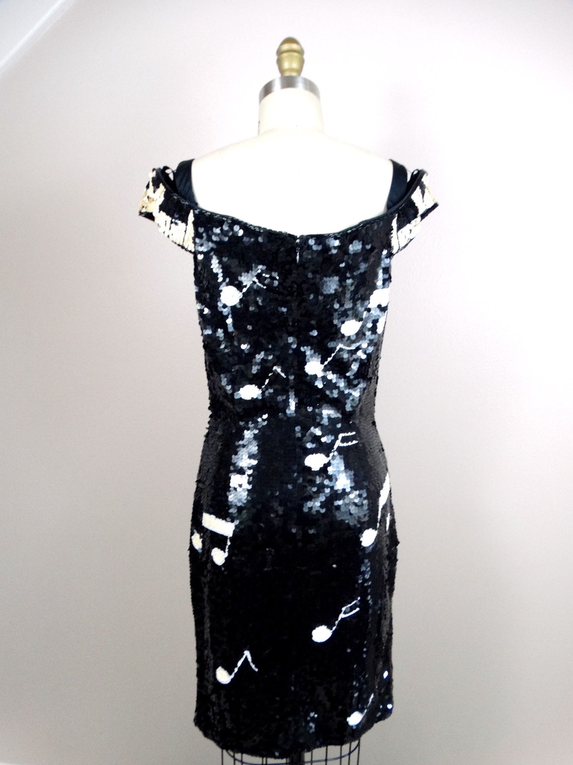 Musical Sequined Dress // Pop Art Music Glam Sequined Dress // Novelty ...