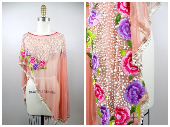 Pearl Embellished Sheer Couture Bridal Cover // Paste… - Gem