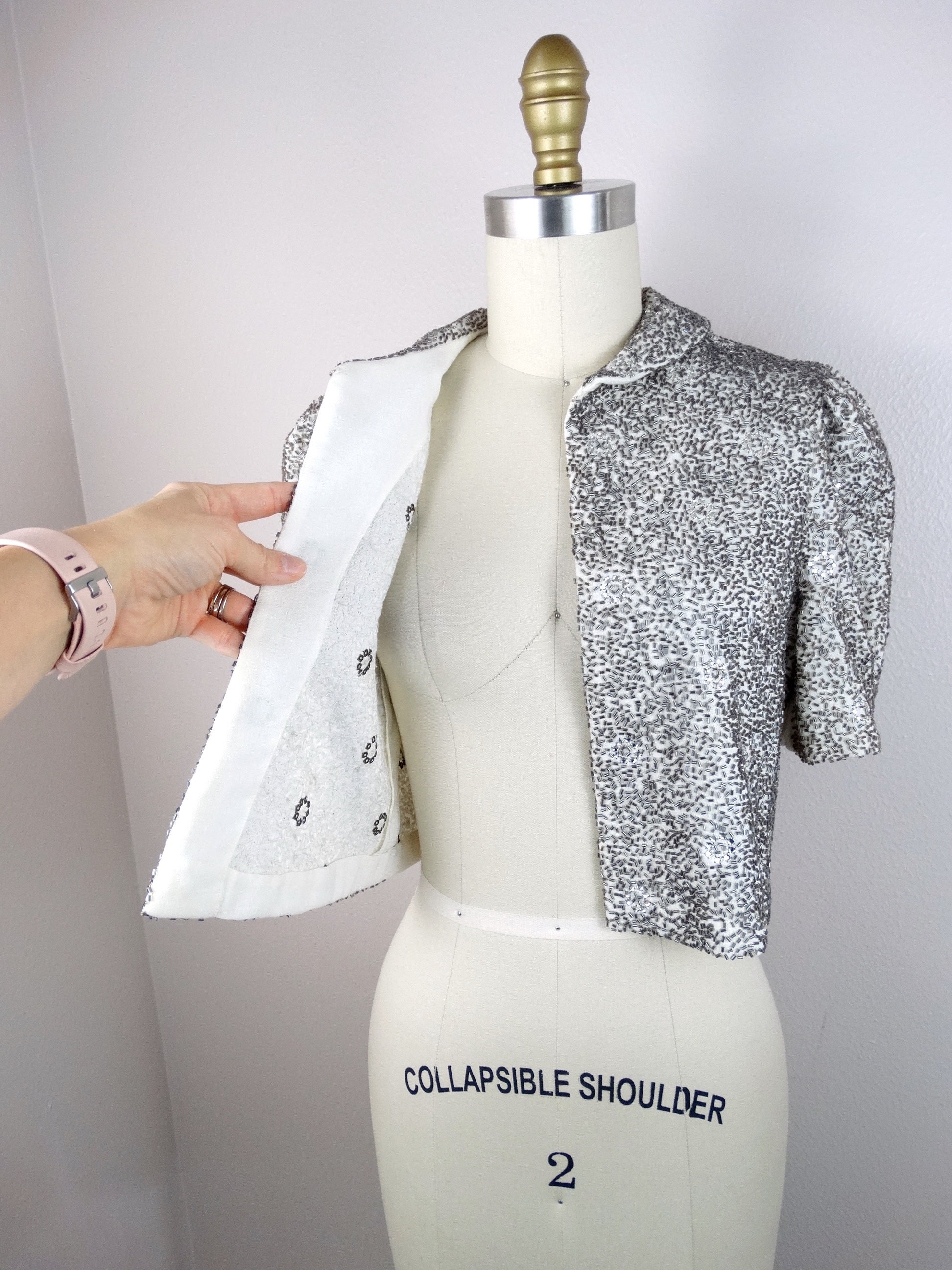 VTG Rhinestone Encrusted Bolero / Fully Beaded Cropped Shrug - Etsy