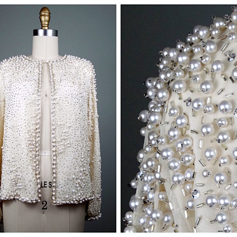 White Evening Jacket - Etsy