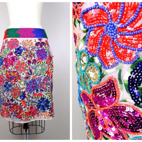 Embroidered Skirt - Etsy