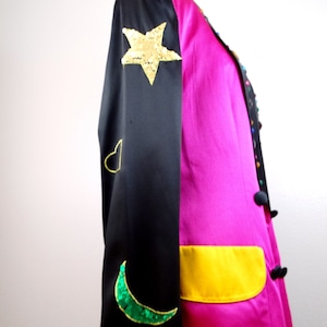 Jewel Beaded Sequined Hearts Blazer // Artsy Deco Heart Moon & Stars ...