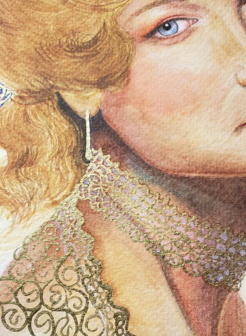 Renaissance Portrait Study Painting in Watercolour. Historical - Etsy