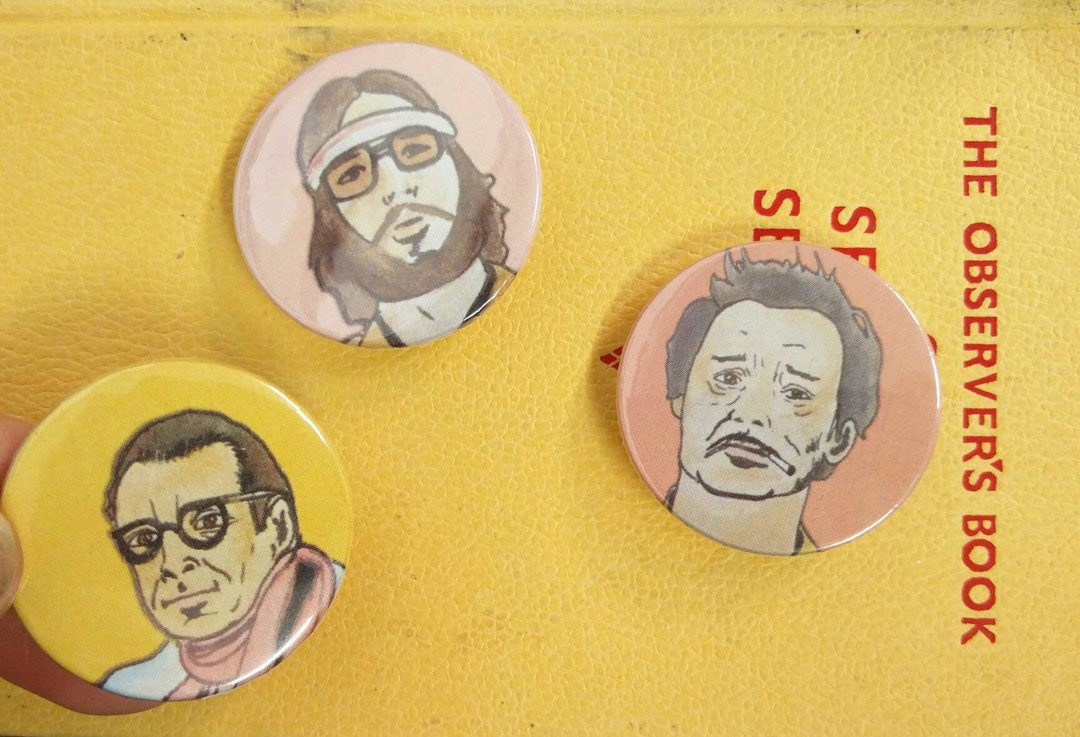 Wes Anderson Movie Characters Badge Button Set Pin Pinback Wes - Etsy