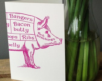 Pork Birthday Card - Etsy