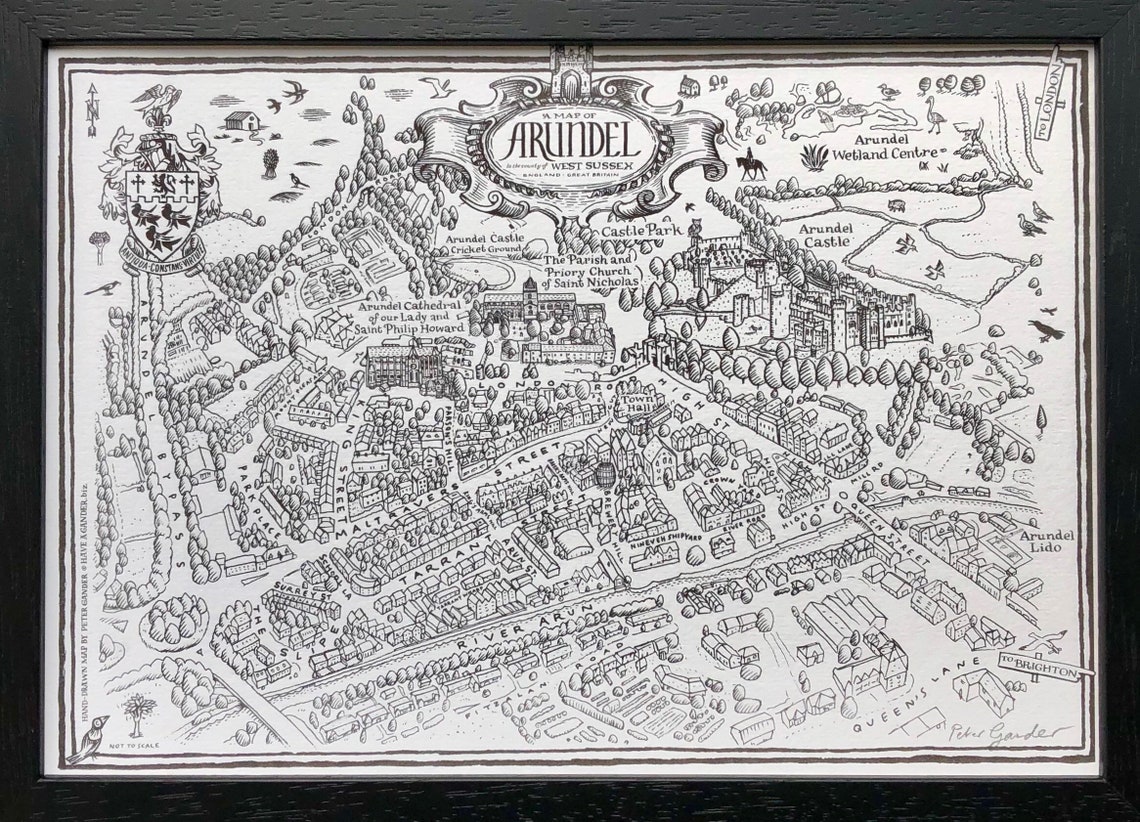 Map of Arundel Print | Etsy