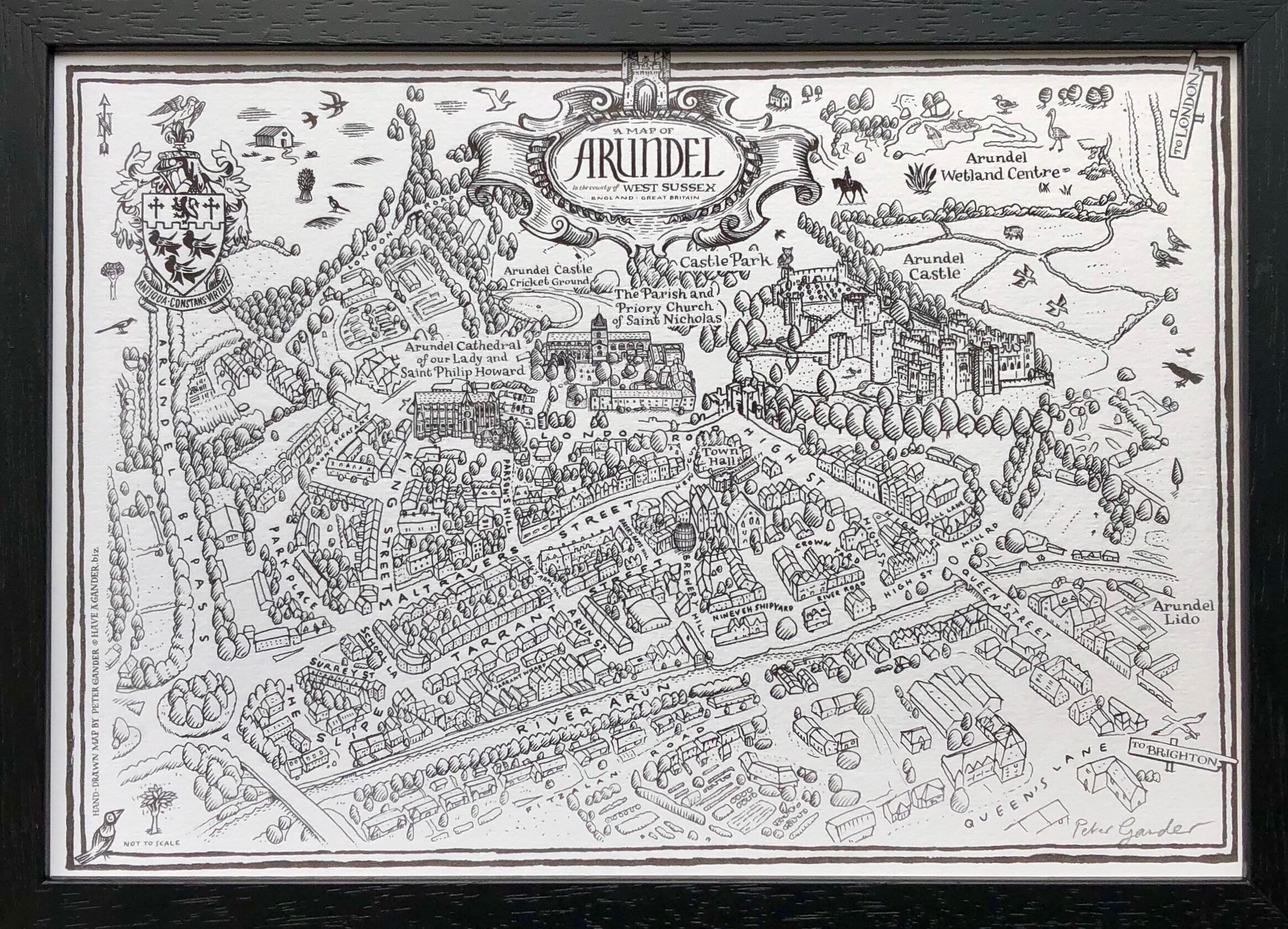 Map of Arundel Print - Etsy