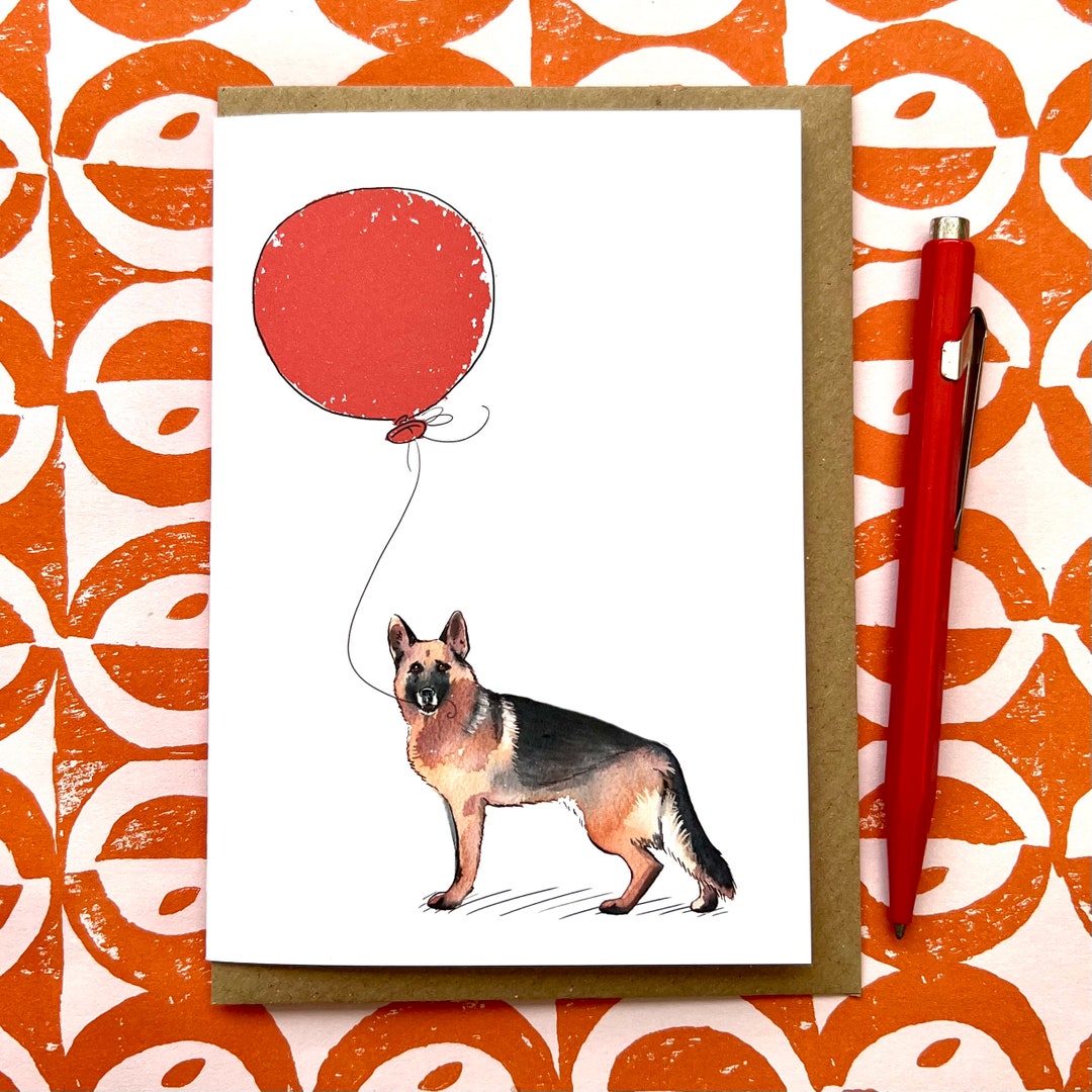 German Shepherd Birthday Greetings Card for Dog Lover, German Shepherd ...