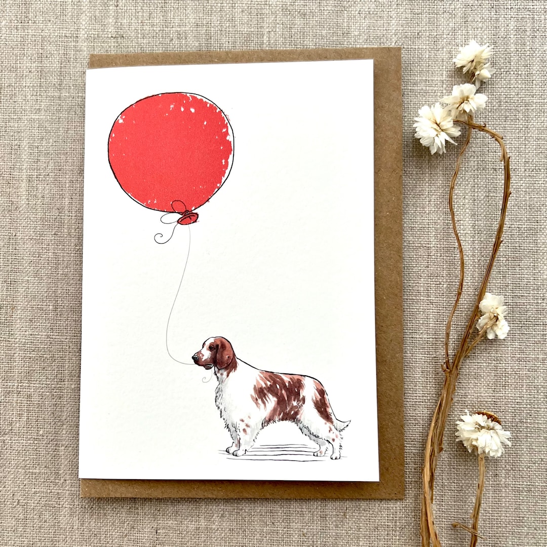 Welsh Springer Spaniel Birthday Greetings Card for Dog Lover, Welsh ...