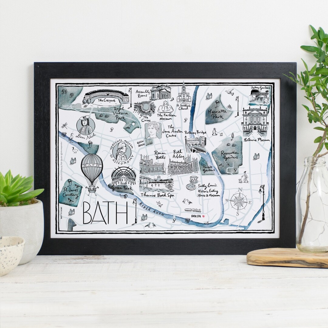 Map of Bath Print - Etsy
