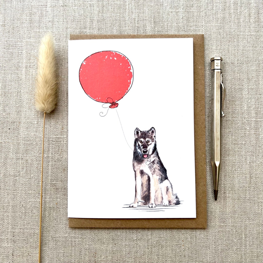 Northern Inuit Birthday Greetings Card for Dog Lover, Northern Inuit ...