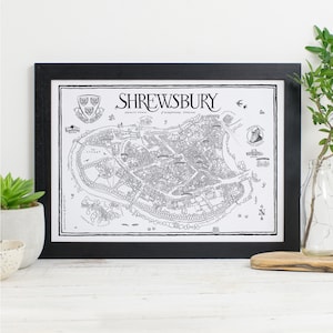 Map of Shrewsbury Print - Etsy