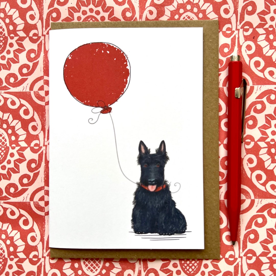 Scottie Terrier Birthday Greetings Card for Dog Lover, Scottie Card - Etsy