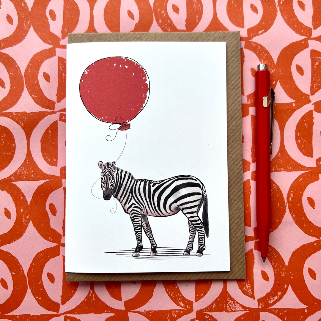Zebra Birthday Greetings Card for Animal Lovers, Zebra Card - Etsy