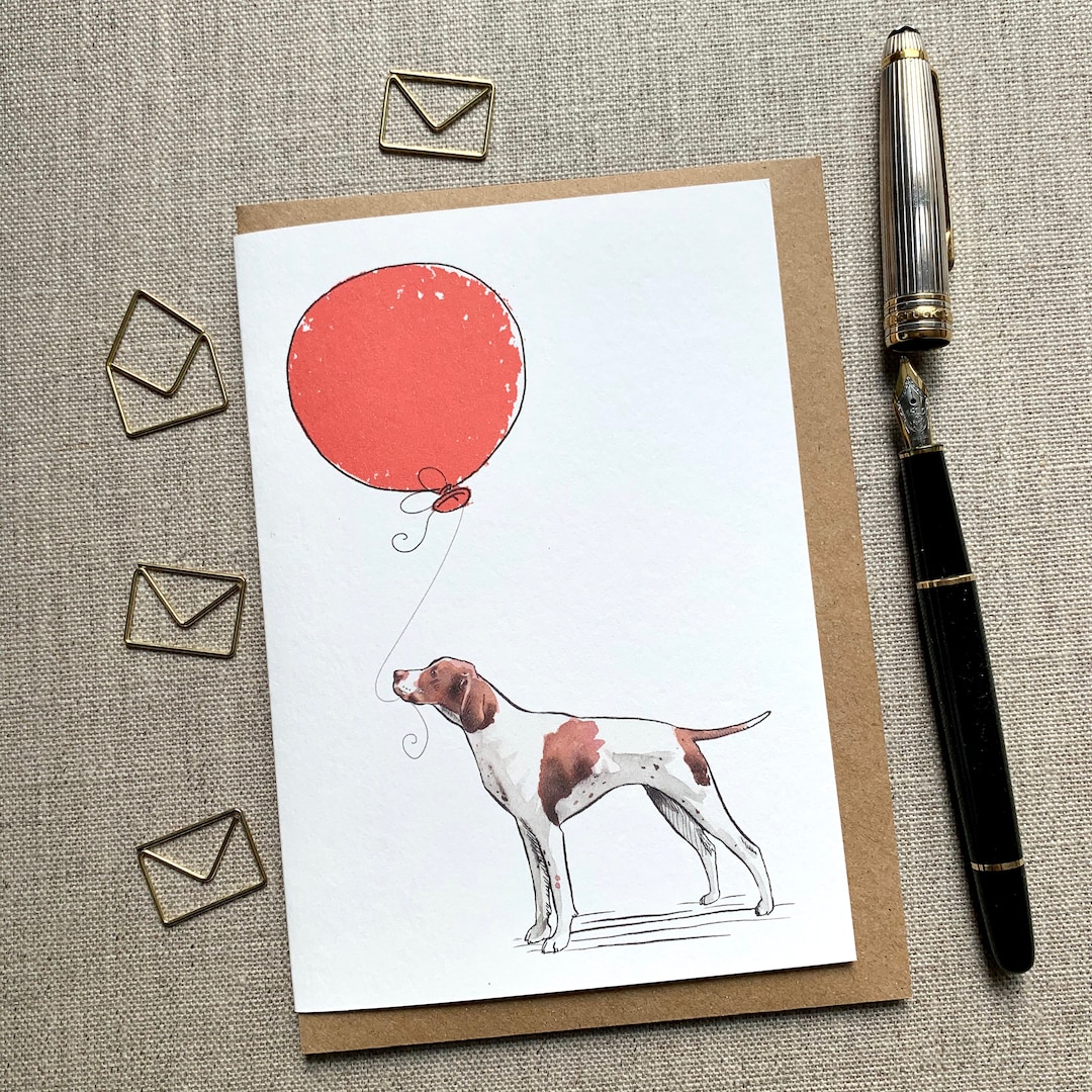 English Pointer Birthday Greetings Card for Dog Lover, English Pointer ...