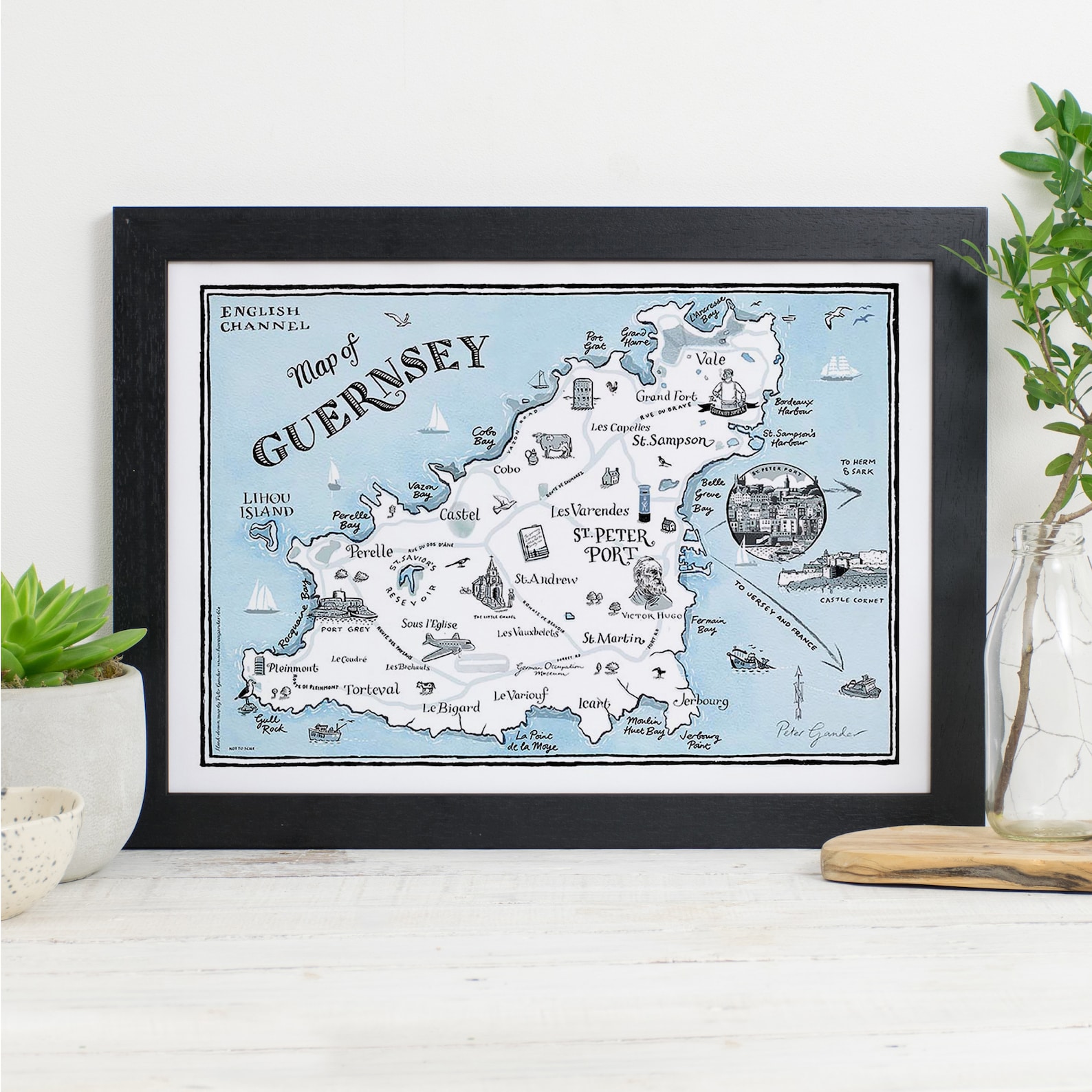 Map of Guernsey Print - Etsy Canada