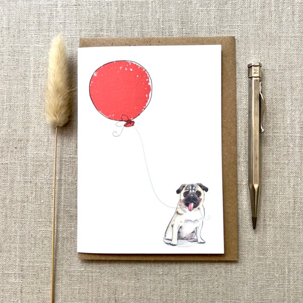 Pug Card - Etsy
