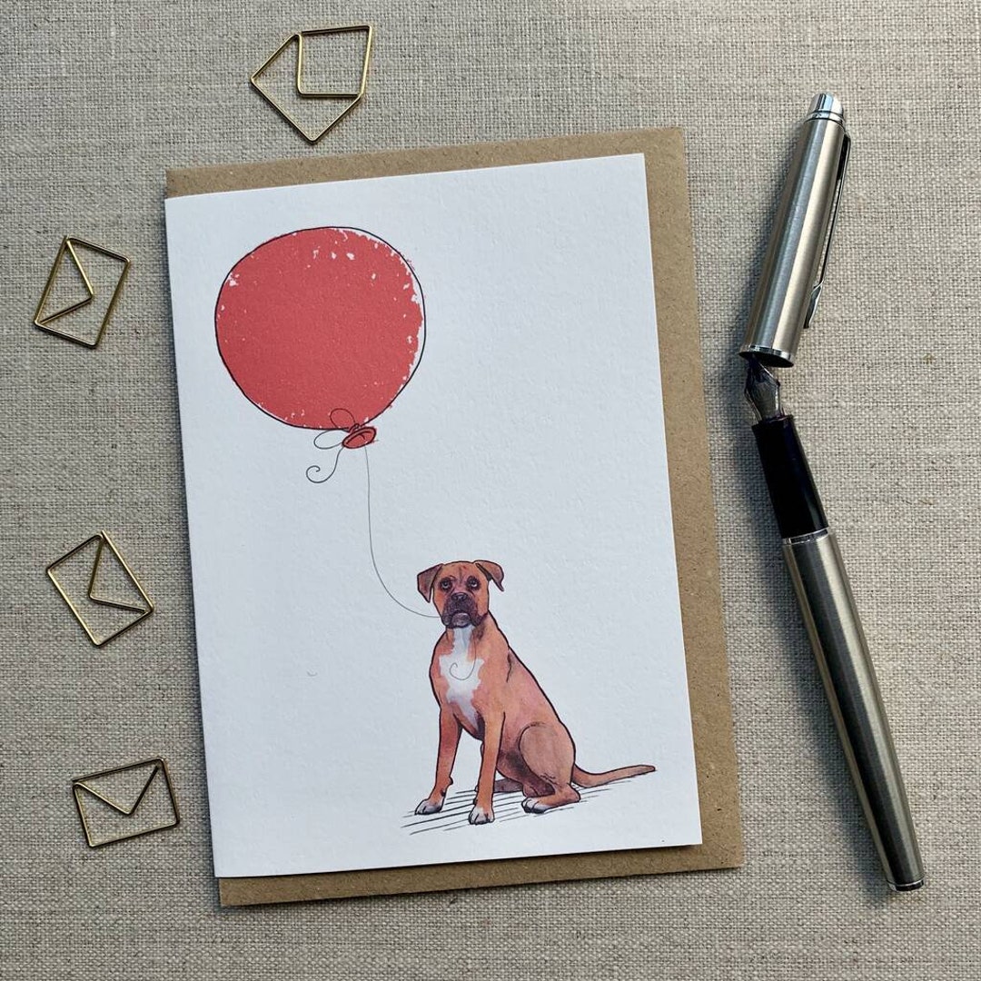Boxer Birthday Greetings Card for Dog Lover, Boxer Card - Etsy