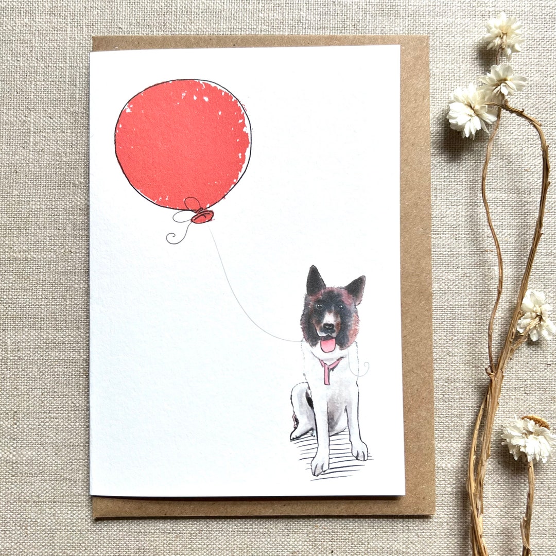 Japanese Akita Birthday Greetings Card for Dog Lover, Japanese Akita ...