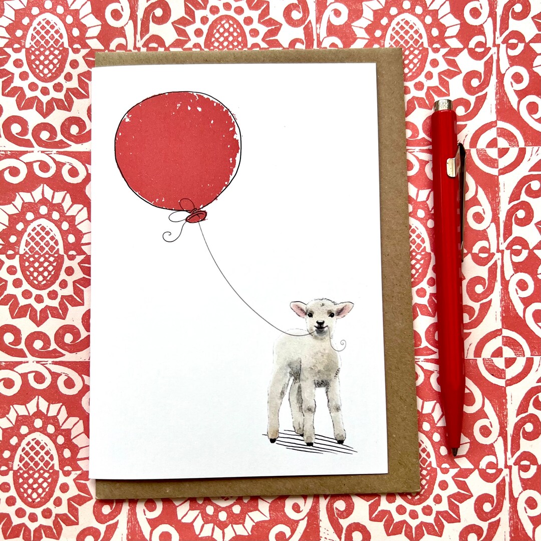 Lamb Birthday Greetings Card for Animal Lover, Lamb Card - Etsy