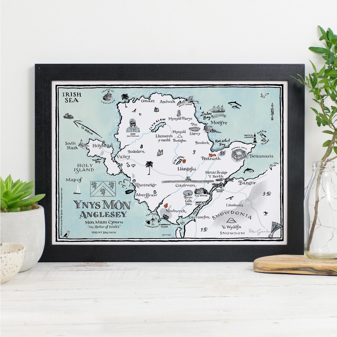 Map of Anglesey Print - Etsy UK