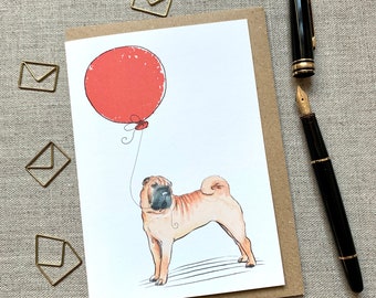 Shar Pei Birthday Card | Etsy