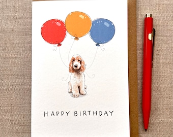 Springer Spaniel Birthday Card - Etsy