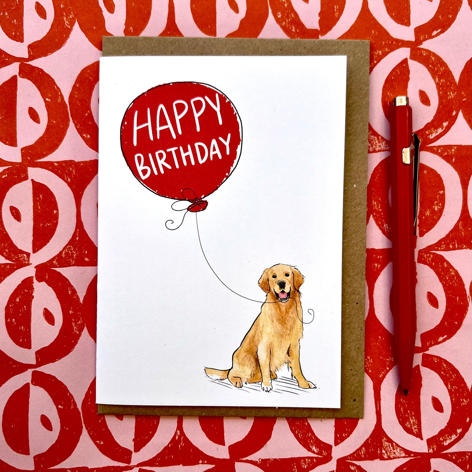 Golden Retriever Birthday Greetings Card for Dog Lover, Golden ...