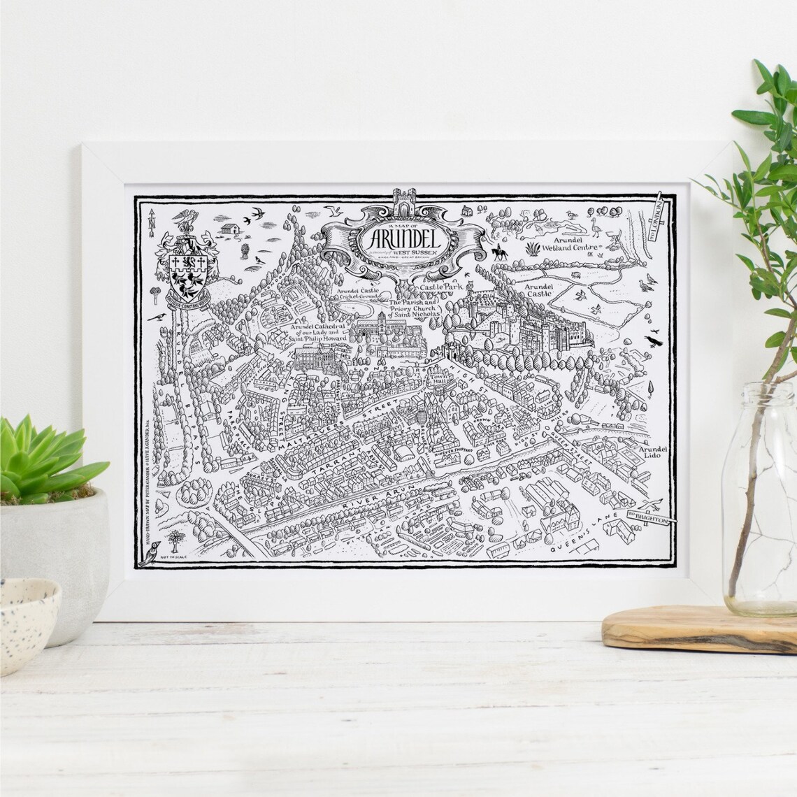 Map of Arundel Print - Etsy