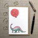 Brontosaurus Birthday Greetings Card for Dinosaur Lovers - Etsy