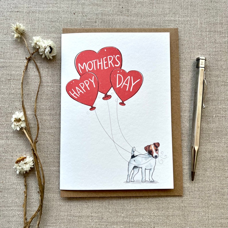 Jack Russell Terrier Mother's Day Card - Etsy