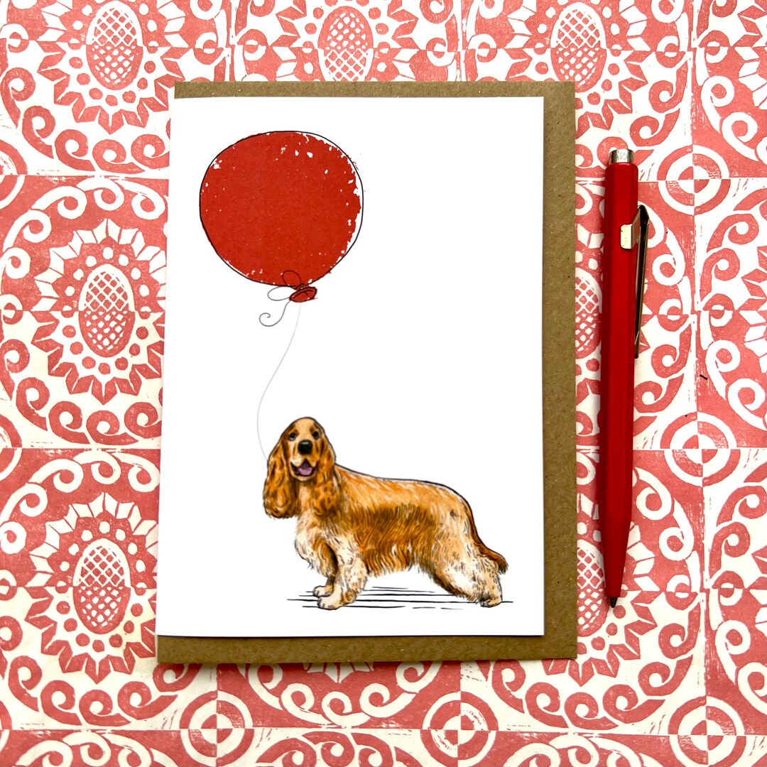 Show Cocker Spaniel Birthday Greetings Card for Dog Lover, Cocker ...