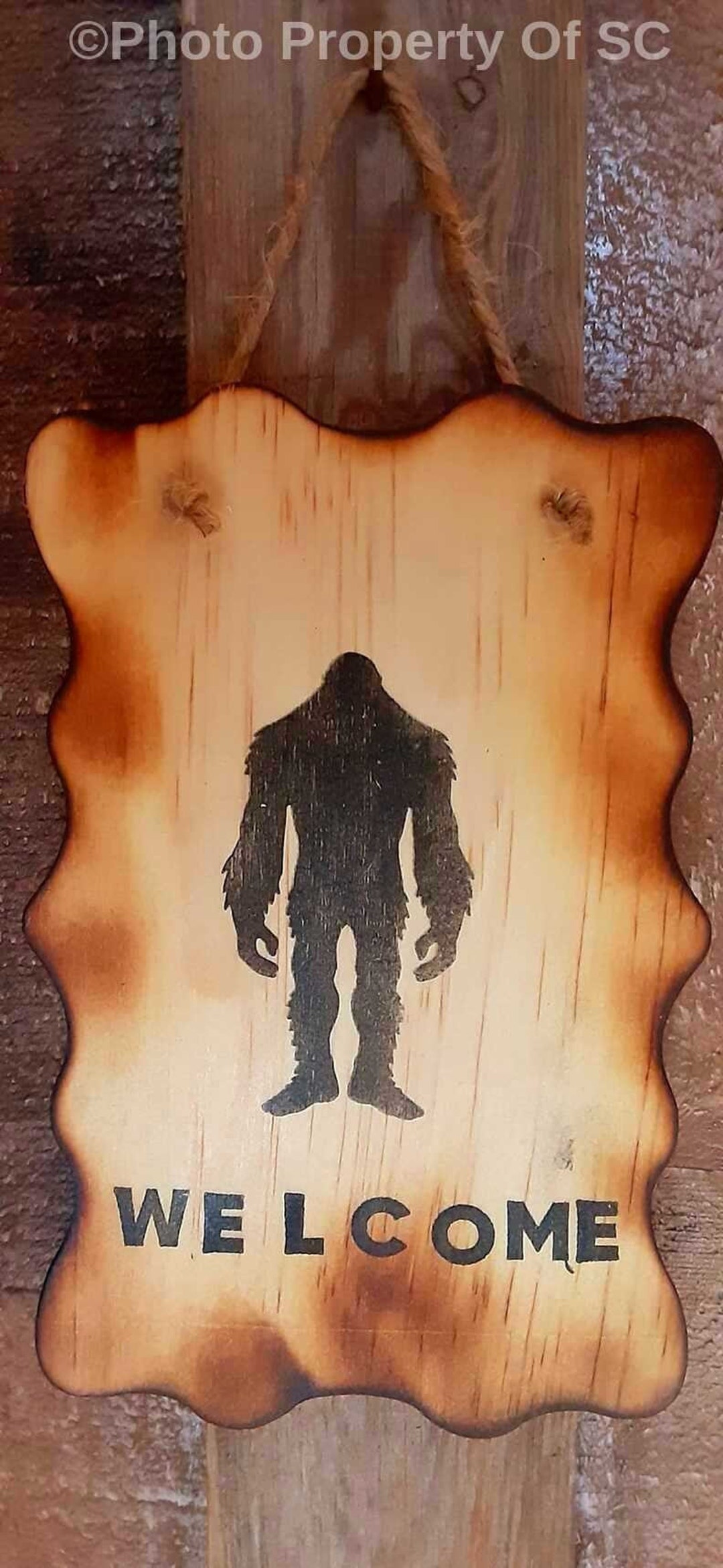 Sasquatch Bigfoot WELCOME Sign Rustic Primitive Wooden - Etsy Sasquatch Bigfoot WELCOME Sign Rustic Primitive Wooden - Etsy