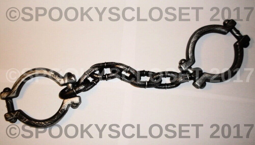 Halloween 19 Faux Plastic HANDCUFFS CHAIN SHACKLES for Costume Party ...