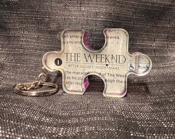 The Weeknd Afterhours Nightmare Map Puzzle Keychain - Etsy