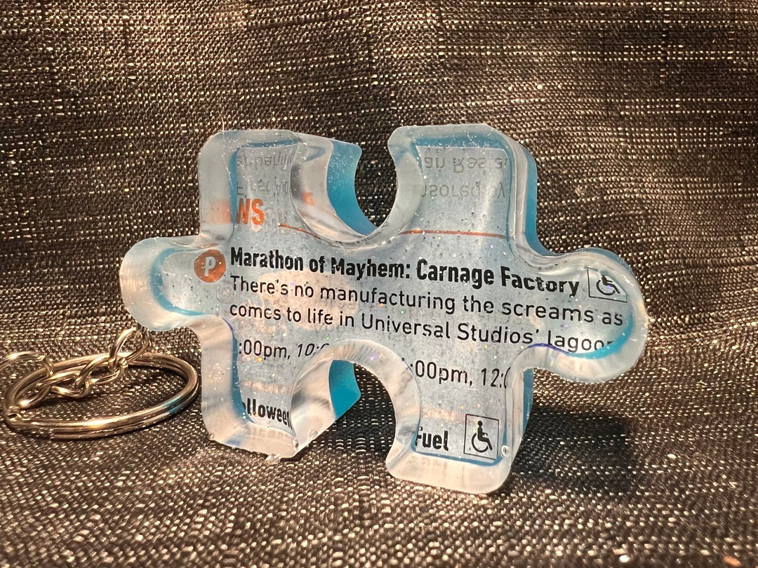 Marathon of Mayhem HHN 30 Map Puzzle Shaped Keychain - Etsy