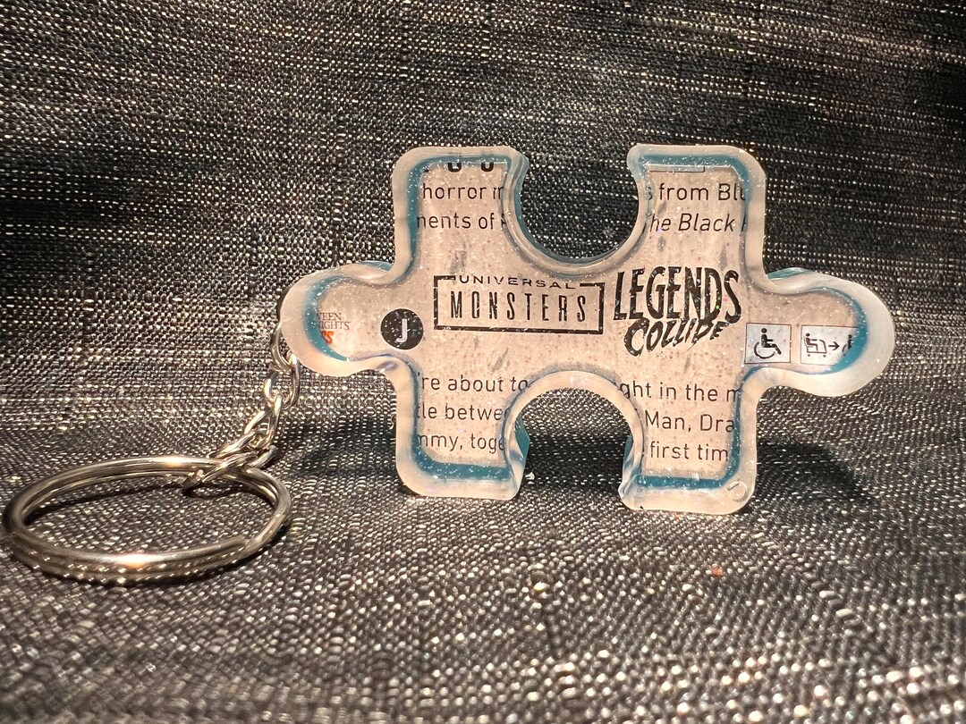 Uni Monsters Legends Collide HHN 31 Map Puzzle Shaped Keychain - Etsy