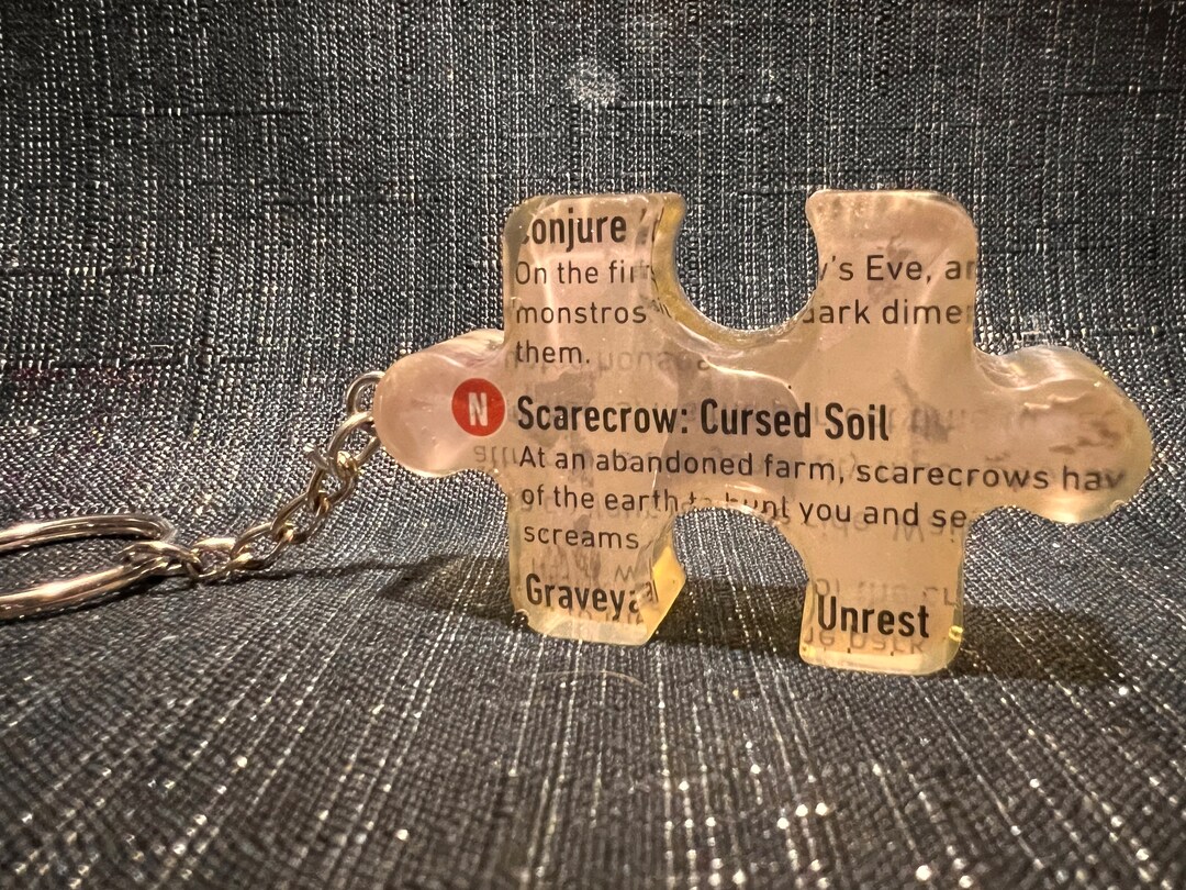 Scarecrow Cursed Soil HHN 31 Guide Map Keychain - Etsy