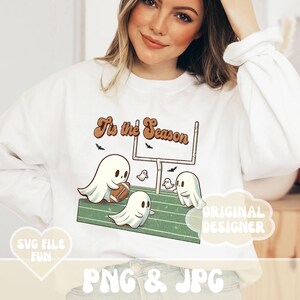 Ghost Football PNG, Retro Ghost Png, Tis the Season Png, Ghosts Playing ...