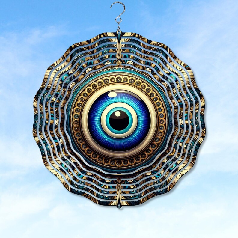 Wind Spinner Sublimation Designs Bundle, Wind Spinner PNG, Evil Eye ...