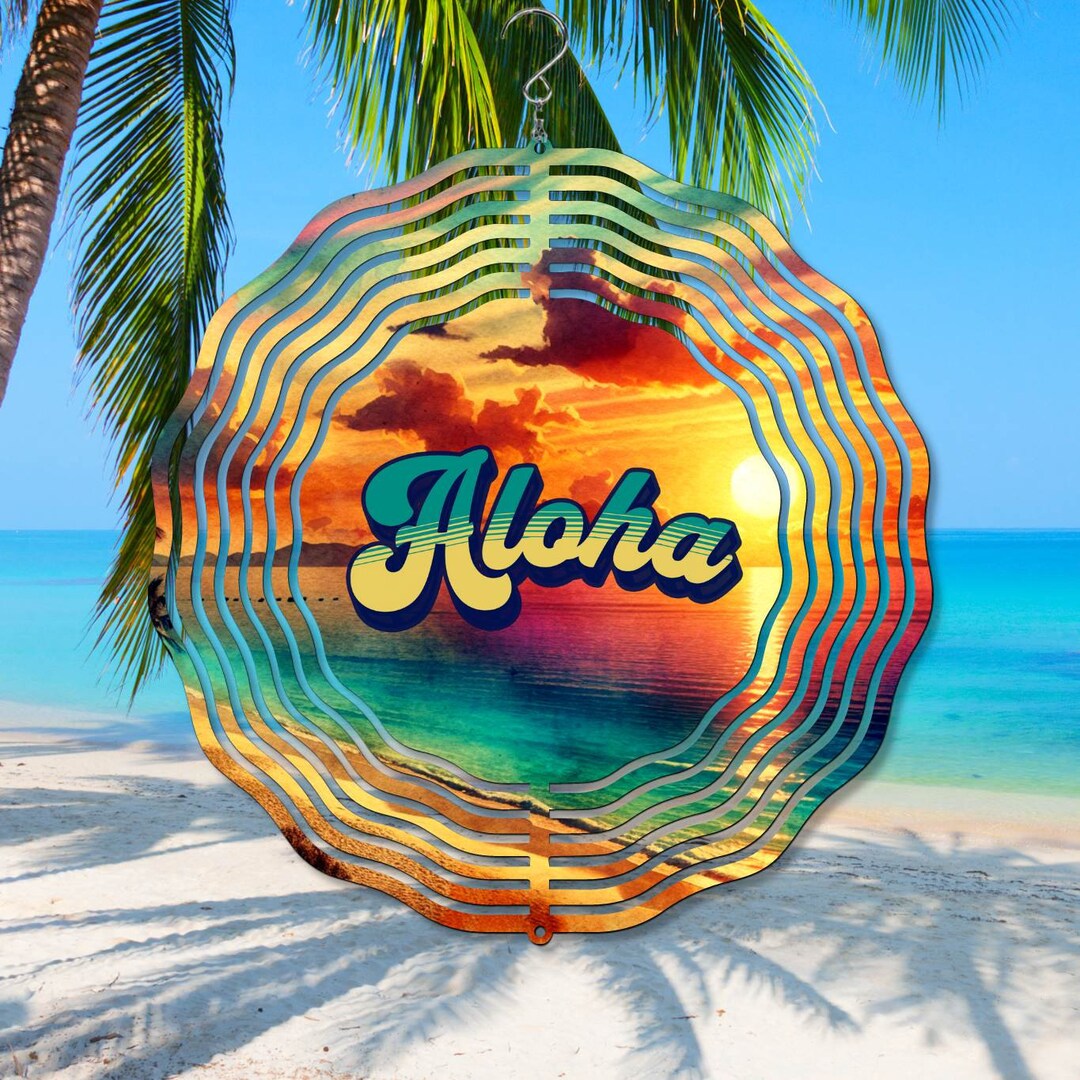 Welcome Wind Spinner Designs, Beach Wind Spinner PNG, Aloha Wind ...