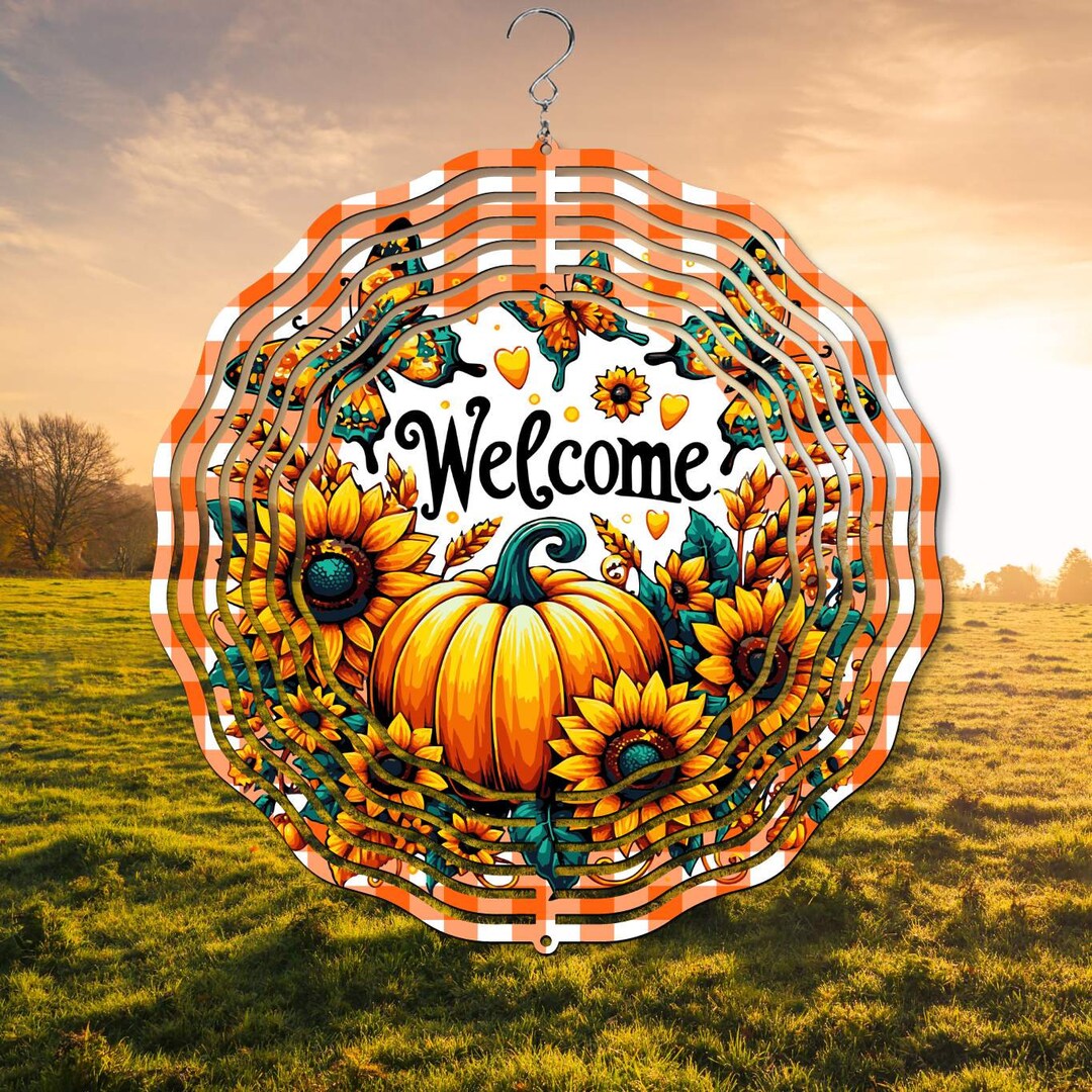Pumpkin Windspinner, Welcome Wind Spinner Designs, Wind Spinner PNG ...