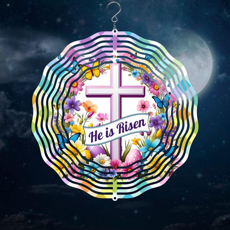 Christian Cross Wind Spinner PNG, Happy Easter Wind Spinner PNG ...