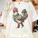 Funny Chicken PNG, Cute Chicken PNG Turquoise Boho Chicken PNG, Crazy ...
