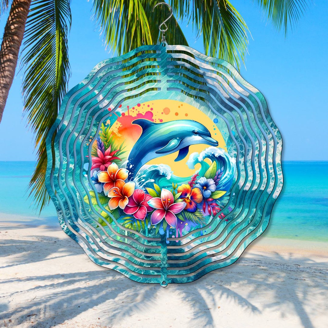 Dolphin Wind Spinner PNG, Welcome Wind Spinner Designs, Beach Wind ...